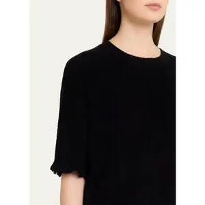 Maria Mcmanus Drop-shoulder Frayed Short-sleeve T-shirt