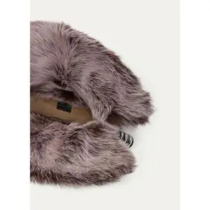 Loewe Flaco Shearling & Leather Clutch Bag