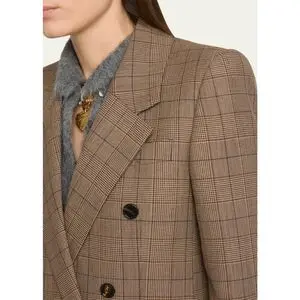 Chloé Double-breasted Check Tailoring Jacket