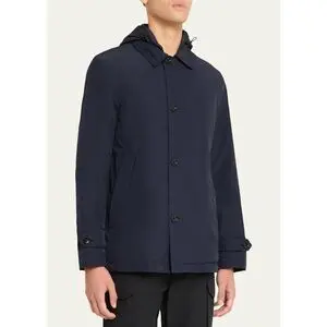 Moncler Evrine Hooded Down Parka - Navy