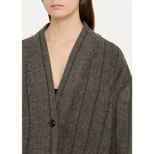 R13 Striped Virgin Wool Cardigan