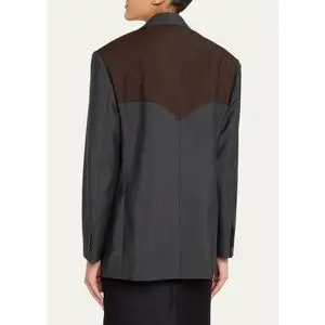 Versace Wool Colorblock Jacket