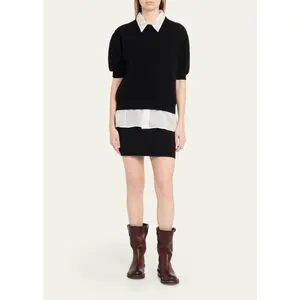 Miu Miu Foule Leather Mid-calf Boots