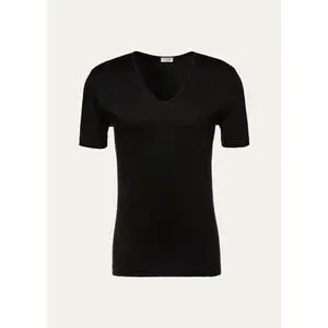 Zimmerli Sea Island V-neck Cotton T-shirt