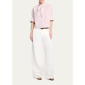 TWP Tie One On Striped Button-front Shirt
