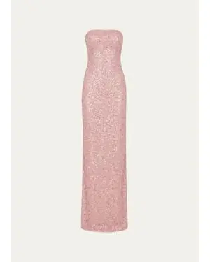 THE NEW ARRIVALS ILKYAZ OZEL Nara Sequined Strapless Maxi Dress - Krameria