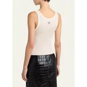 Versace Scoop-neck Ribbed Wool Tank Top