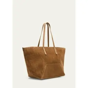 Brunello Cucinelli Bc Duo Suede Medium Bag - Camel