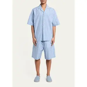 Bottega Veneta Cotton And Silk Textured Plaid Short-sleeve Shirt