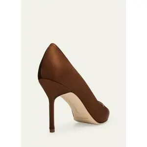 Manolo Blahnik 90mm Bb Satin Pumps