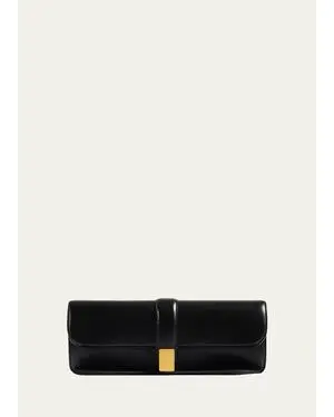 Khaite Blake Box Leather Clutch Bag - Black