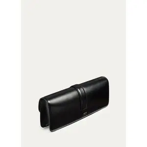 Khaite Blake Box Leather Clutch Bag - Black