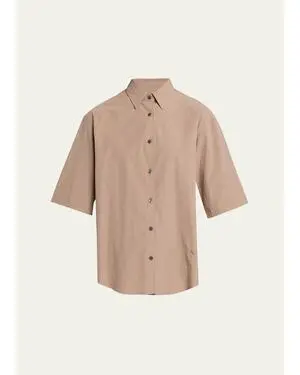 Maria Mcmanus Short-sleeve Cotton Tunic Shirt