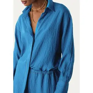 VIX PAULA HERMANNY Bailey Textured Drop-shoulder Shirt