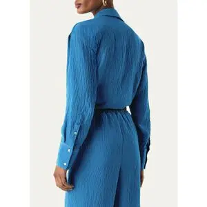 VIX PAULA HERMANNY Bailey Textured Drop-shoulder Shirt