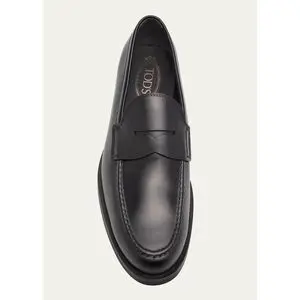 TOD'S Leather Moccasin Penny Loafers