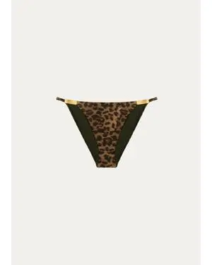 VIX PAULA HERMANNY Tammy Leopard Bikini Bottoms - Multi