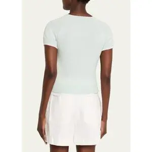 Vince Short-sleeve Double-layer Tee - 979bow-bla