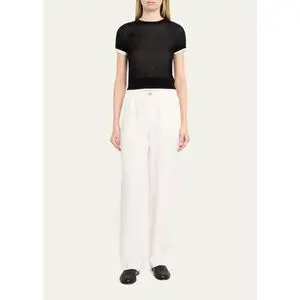Vince Short-sleeve Double-layer Tee - 979bow-bla