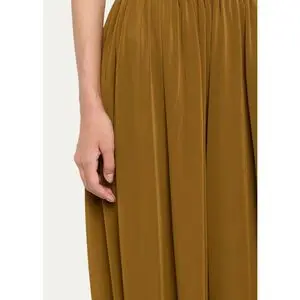 Ronny Kobo Renier Ruched Wide-leg Jersey Pants - Tapenade