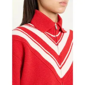Stella McCartney Sporty 80s Striped Wool Zip Jacket