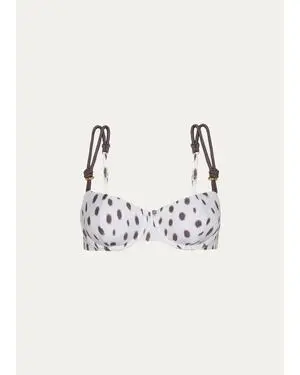 VIX PAULA HERMANNY Gal Mel Polka-dot Bikini Top