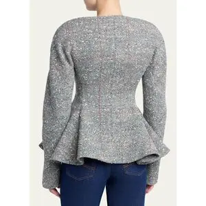Stella McCartney Speckled Wool-blend Tweed Jacket