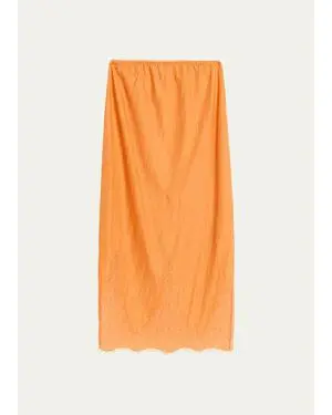 Ronny Kobo Lace-trim Skirt