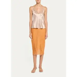 Ronny Kobo Lace-trim Skirt