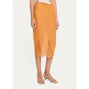 Ronny Kobo Lace-trim Skirt