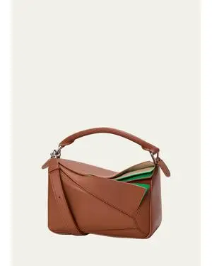 Loewe Puzzle Small Layered Top-handle Bag Squirrel