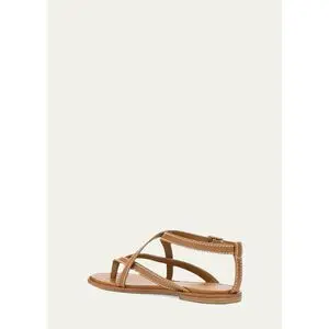 STUART WEITZMAN Park Flat Strappy Leather Sandals