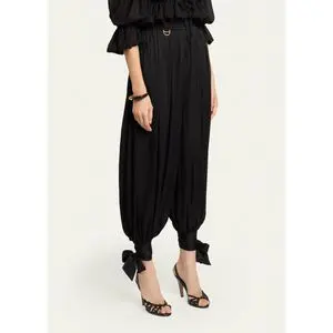 Chloé Silk Charmeuse Balloon-leg Ankle Trousers