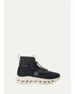 Loewe X On Cloudtilt Hi Stretch-knit Sneakers - Black