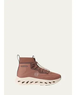 Loewe X On Cloudtilt Hi Stretch-knit Sneakers - Taupe
