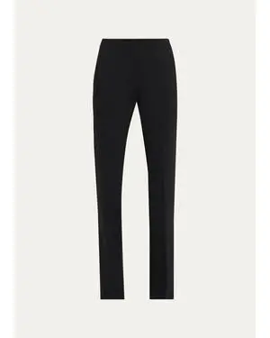 Max Mara Morata Stretch Wool Straight-leg Pants - Black