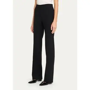 Max Mara Morata Stretch Wool Straight-leg Pants
