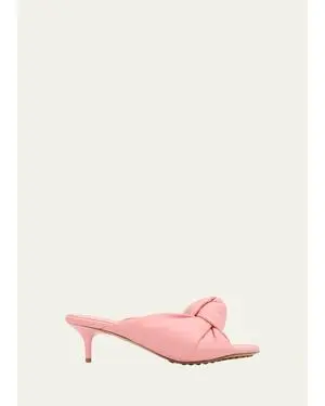 Bottega Veneta 35mm Cherry Knotted Leather Mule Sandals - Blush