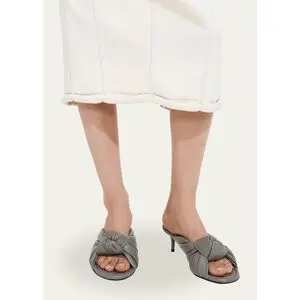 Bottega Veneta 35mm Cherry Knotted Leather Mule Sandals - Blush