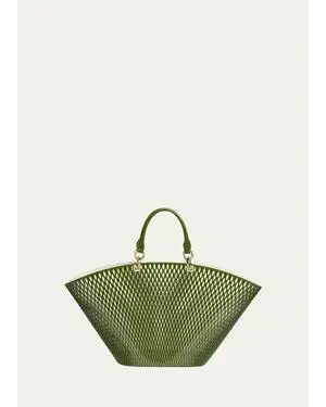 TOM FORD Cut Out Patent Leather Large Tote Bag