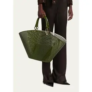 TOM FORD Cut Out Patent Leather Large Tote Bag