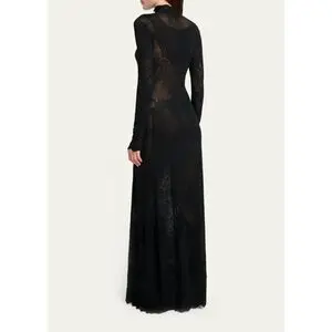 Gabriela Hearst Solace Wool Lace Knit Long-sleeve Maxi Dress