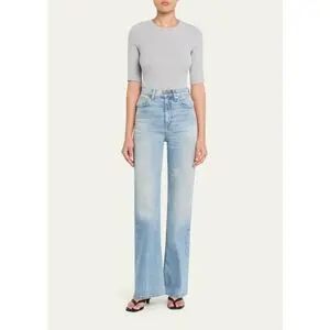 JAMIE HALLER The Rib Elbow Crewneck T-shirt