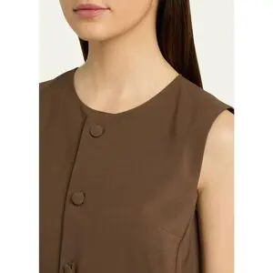 MAISON MARGIELA Pleated Button-front Top - Brown