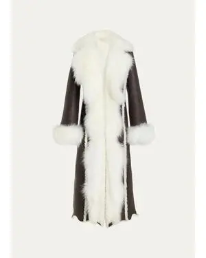 Gabriela Hearst Prufrock Goat Shearling Long Coat