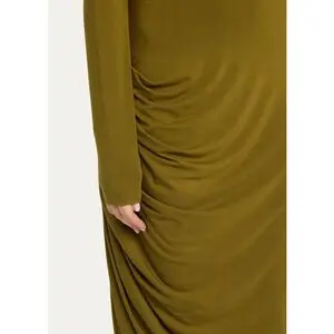 Proenza Schouler White Label Imogen Draped Turtleneck Dress - Olive