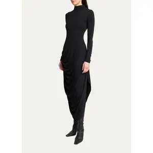 Proenza Schouler White Label Imogen Draped Turtleneck Dress - Olive
