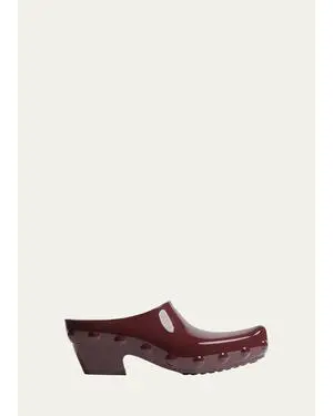 Bottega Veneta Gondola Rubber Clog Mules - Deep Red