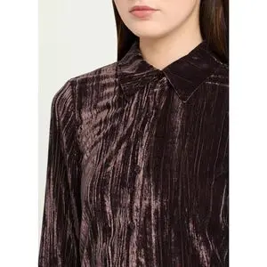 Proenza Schouler White Label Madi Crinkled Button-front Top