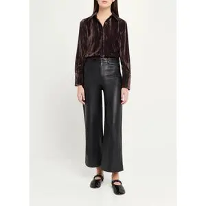 Proenza Schouler White Label Madi Crinkled Button-front Top